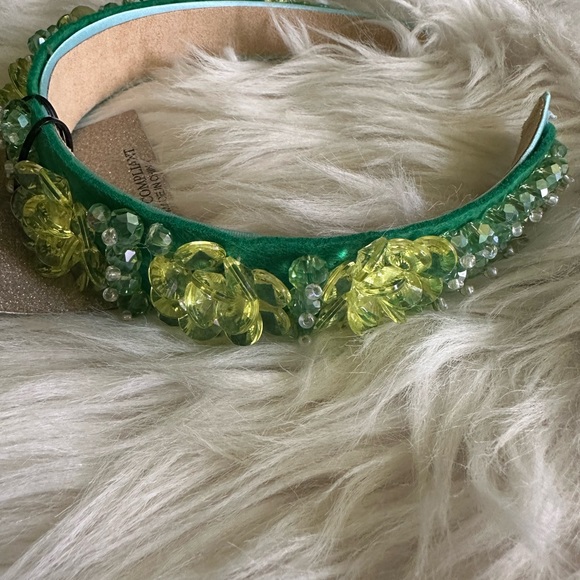 Accessories | Natasha Rhinestone Headbands Hot Pink Green | Poshmark